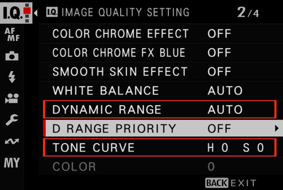 Fujifilm Dynamic Range Priority vs Dynamic Range